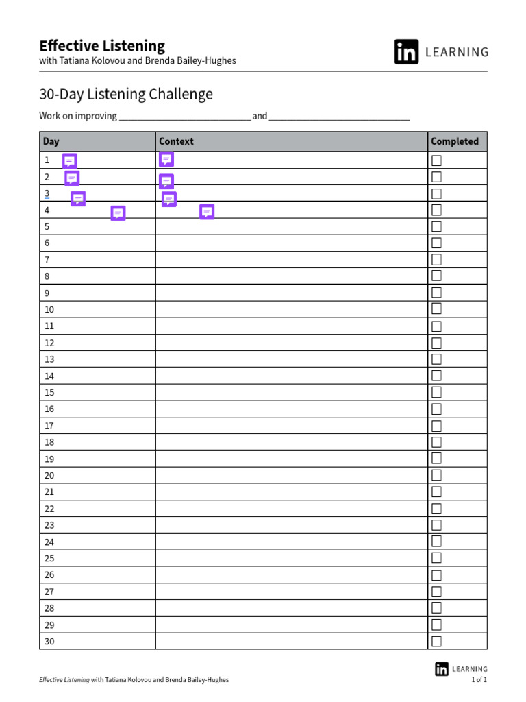 30-Day Listening Challenge Guide | PDF