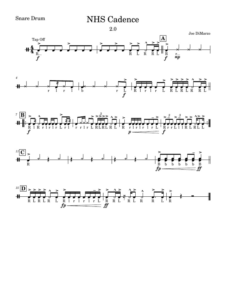 NHS Cadence(V2)-Snare_Drum | PDF