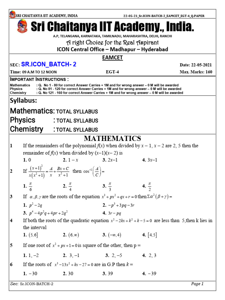 04.EGT-04 - Question Paper - BT2 | PDF | Gases | Inductor