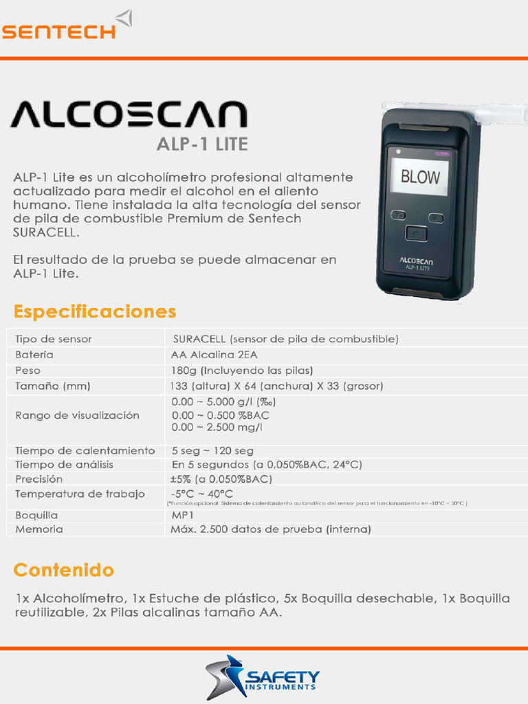 Ficha Técnica Sentech Alp1 Lite | PDF