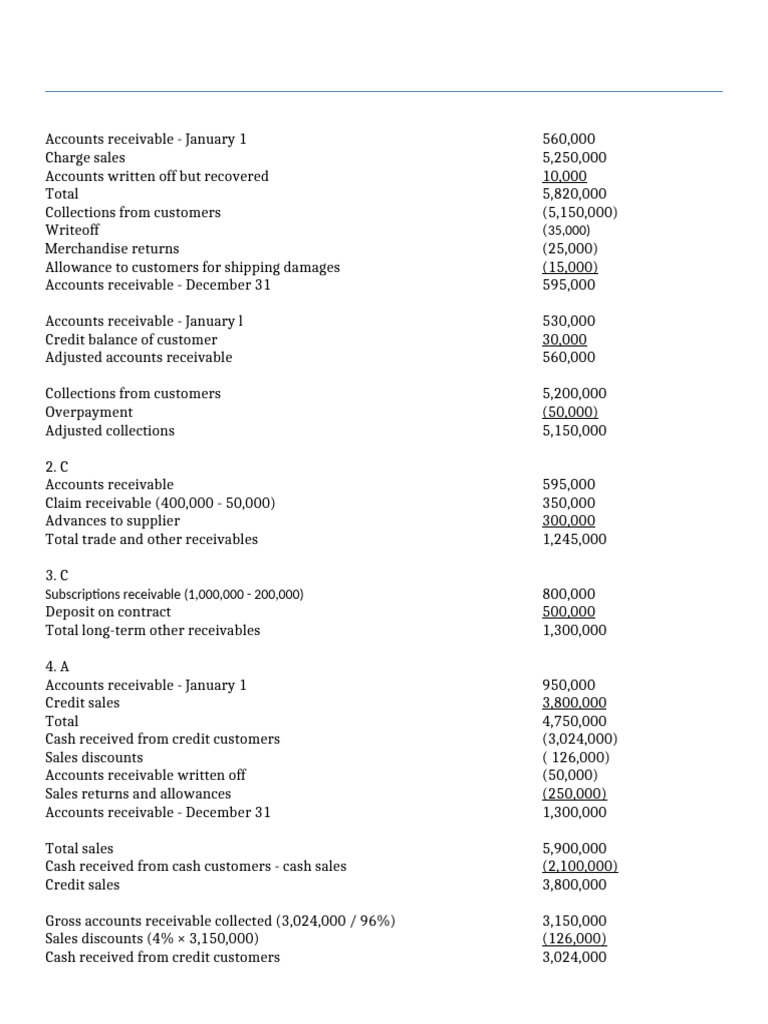 A/R and D/A Quiz Answer Key | PDF | Bad Debt | Business Economics