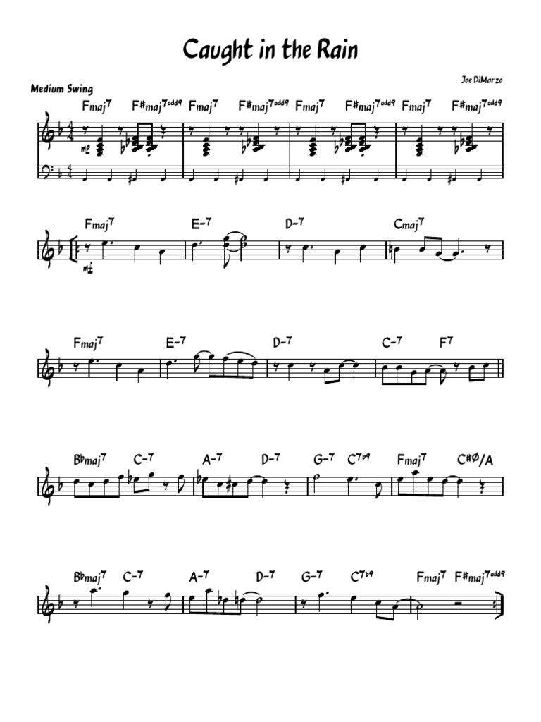 Caught in the Rain(leadsheet) | PDF