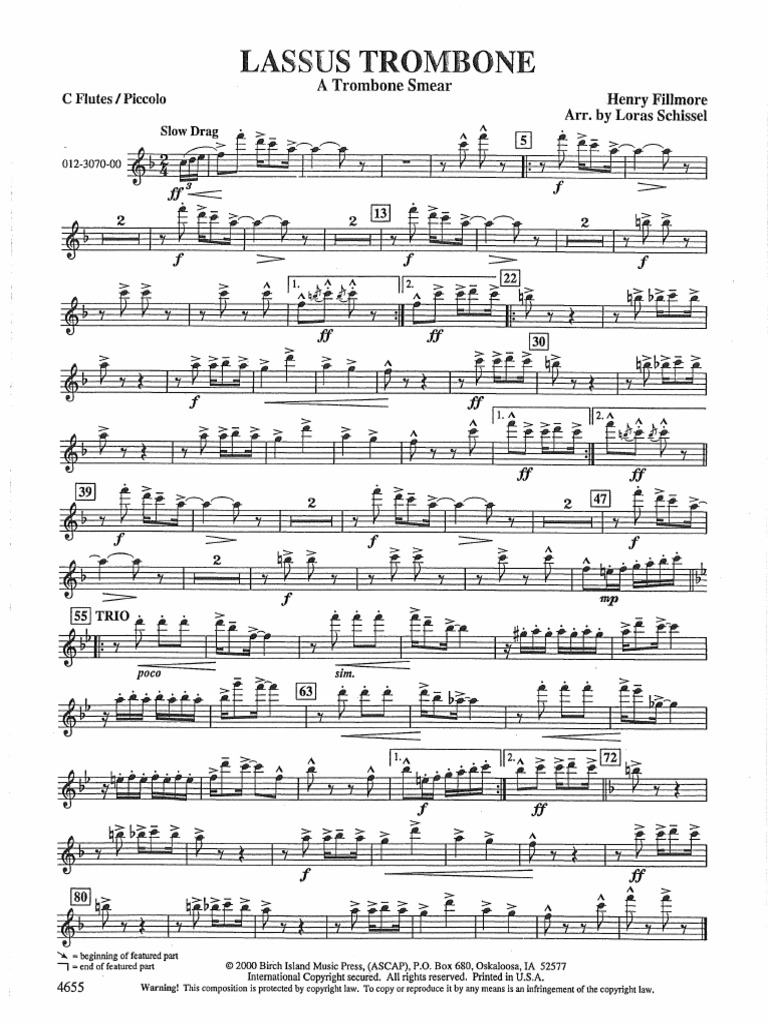 Lassus Trombone Parts | PDF