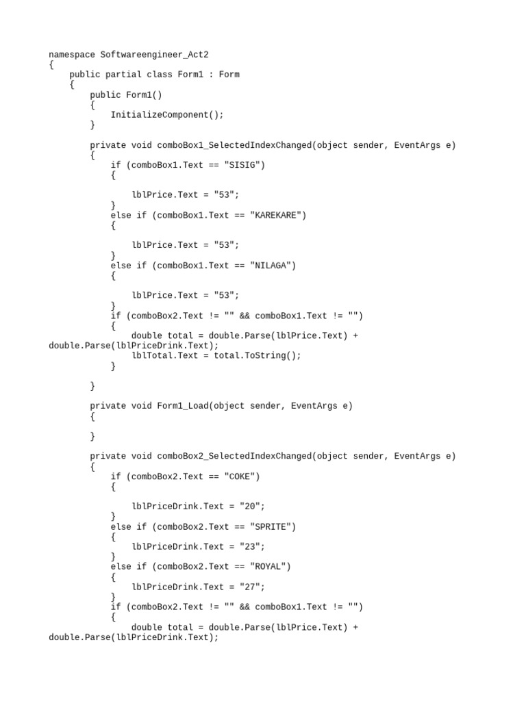 Act2 in Software Engineer | PDF | Computer Programming | Software Engineering
