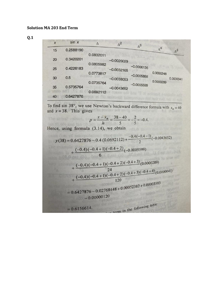 MA203 Odd2021 Sol | PDF