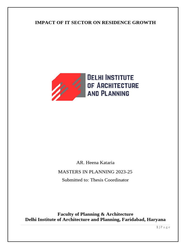 Heena - Thesis | PDF | Cost Of Living | Infrastructure