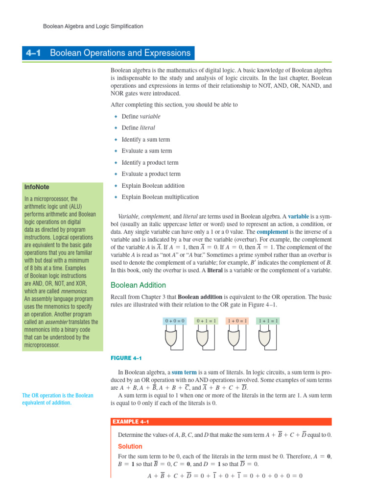 Boolean Operations and Expressions | PDF | Boolean Algebra | Teaching ...