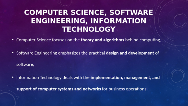 Computer Science, Software Engineering, Information Technology | PDF