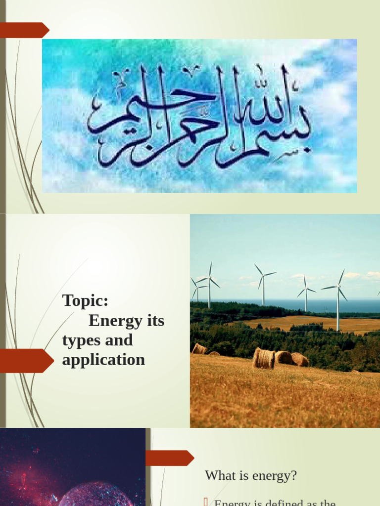 Types and Applications of Energy | PDF | Hydroelectricity | Potential ...