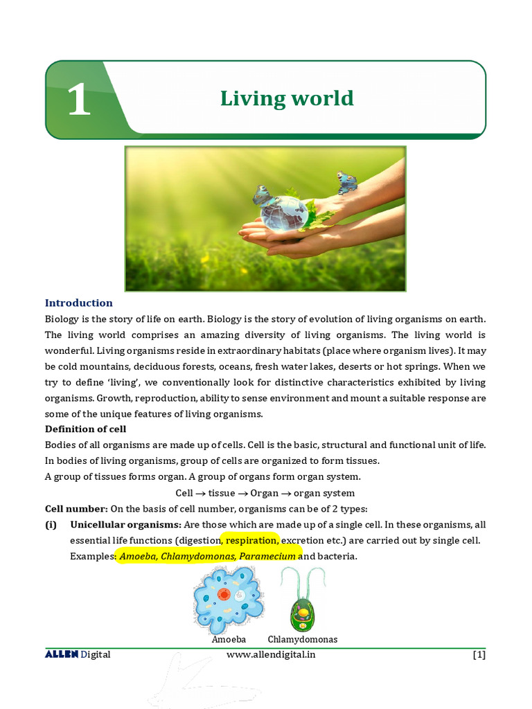 Understanding Living Organisms and Cells | PDF