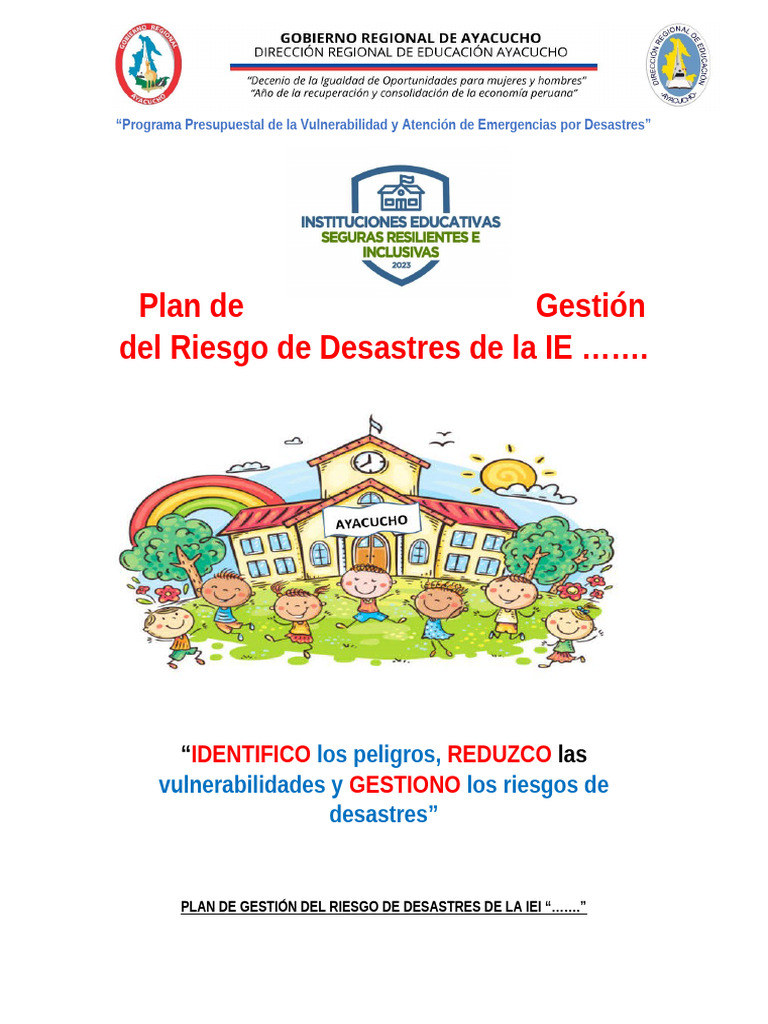 Esquema Plan GRD 2025 Okok | PDF | Riesgo | Desastres naturales