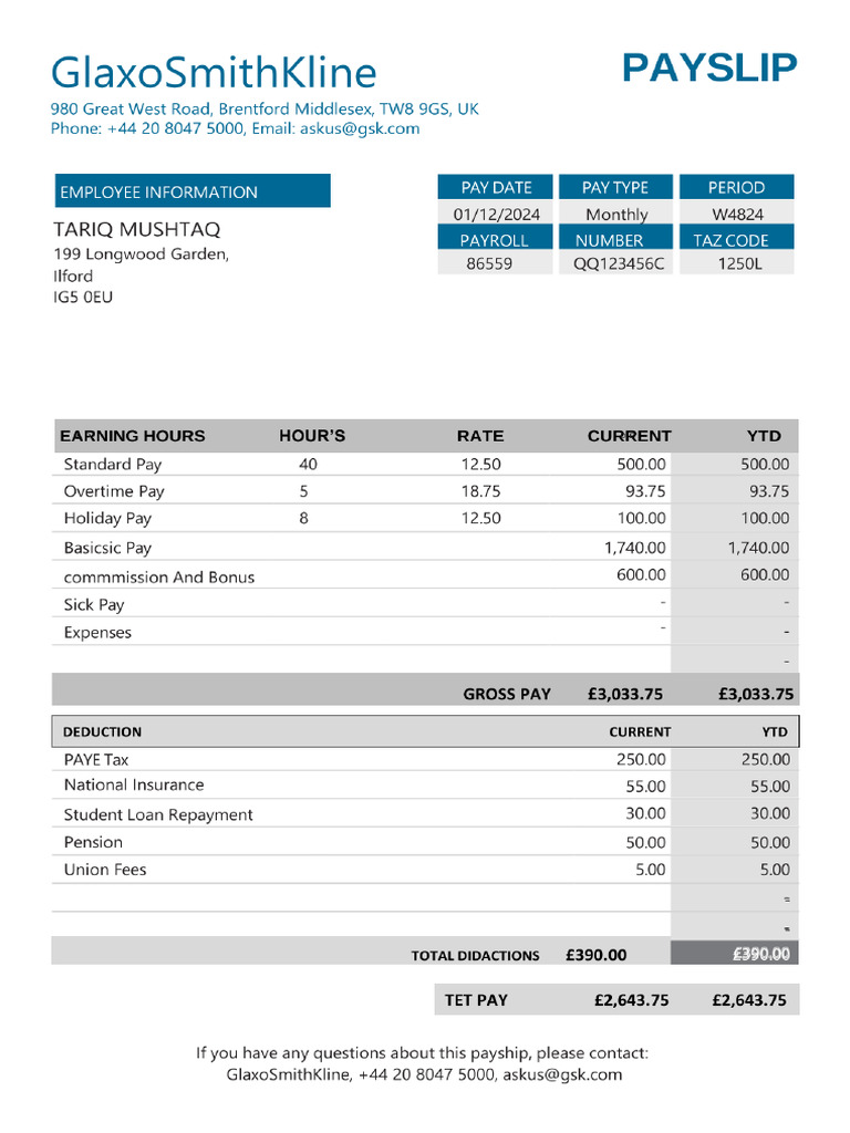 Payslip Dec | PDF