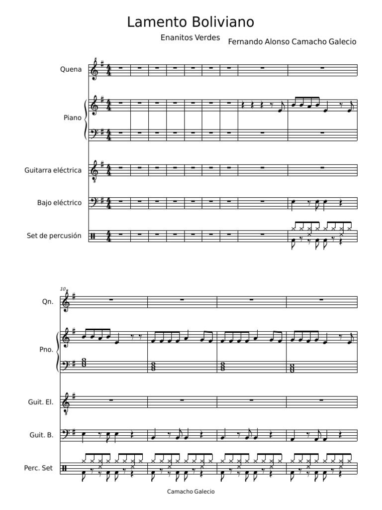 Lamento Boliviano - Enanitos Verdes | PDF