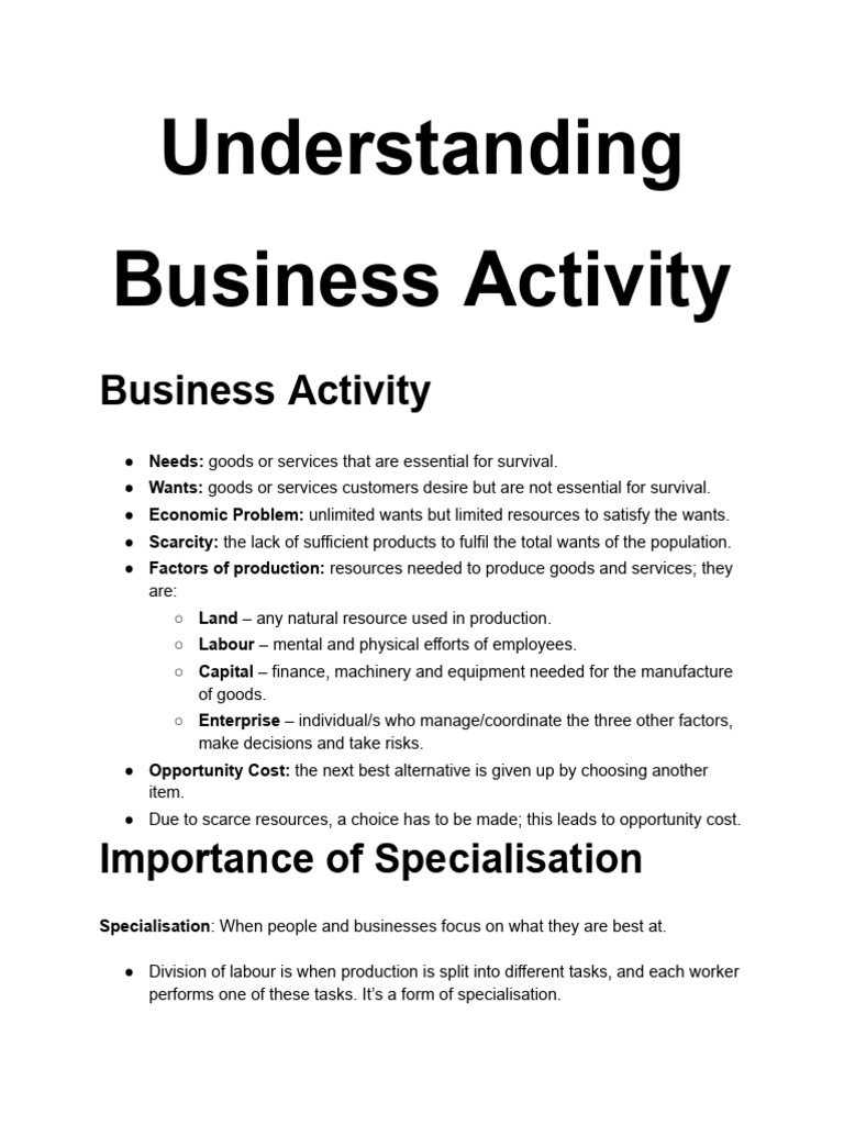 Understanding Business Activity | PDF | Franchising | Employment