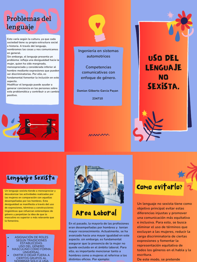 Triptico semana 6 | PDF | Sexismo | Mujer