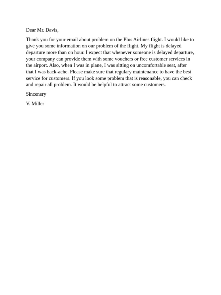 Flight Delay and Customer Service Issues | PDF