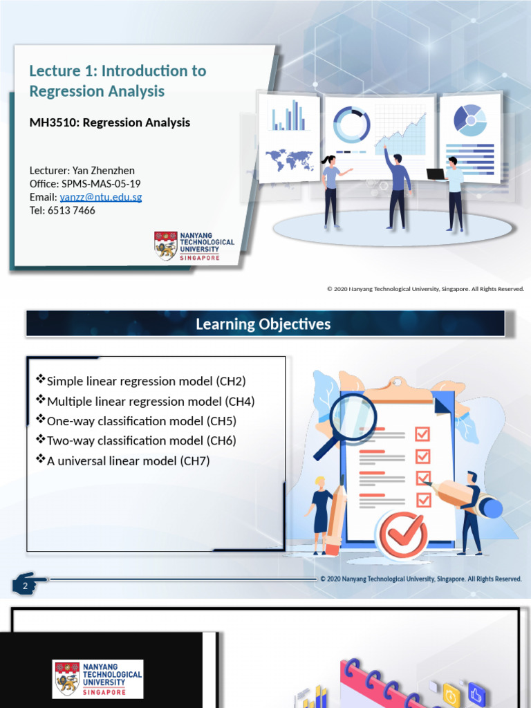 MH3510 PPT Lecture1IntroductionRegressionAnalysis(1) | PDF | Dependent And Independent Variables ...