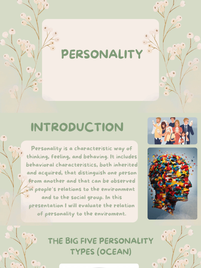 Personality Presentation | PDF | Psychology | Behavioural Sciences
