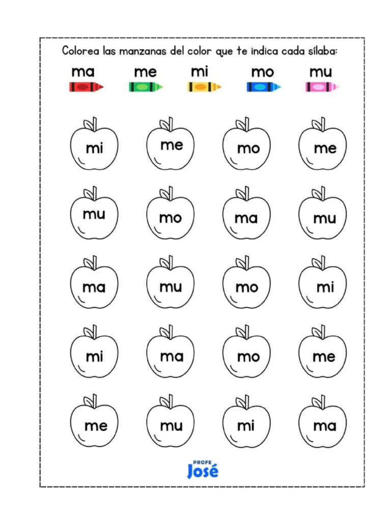 Colorear Silabas | PDF