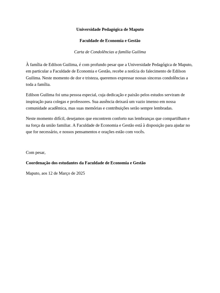 Carta de Condol-WPS Office | PDF