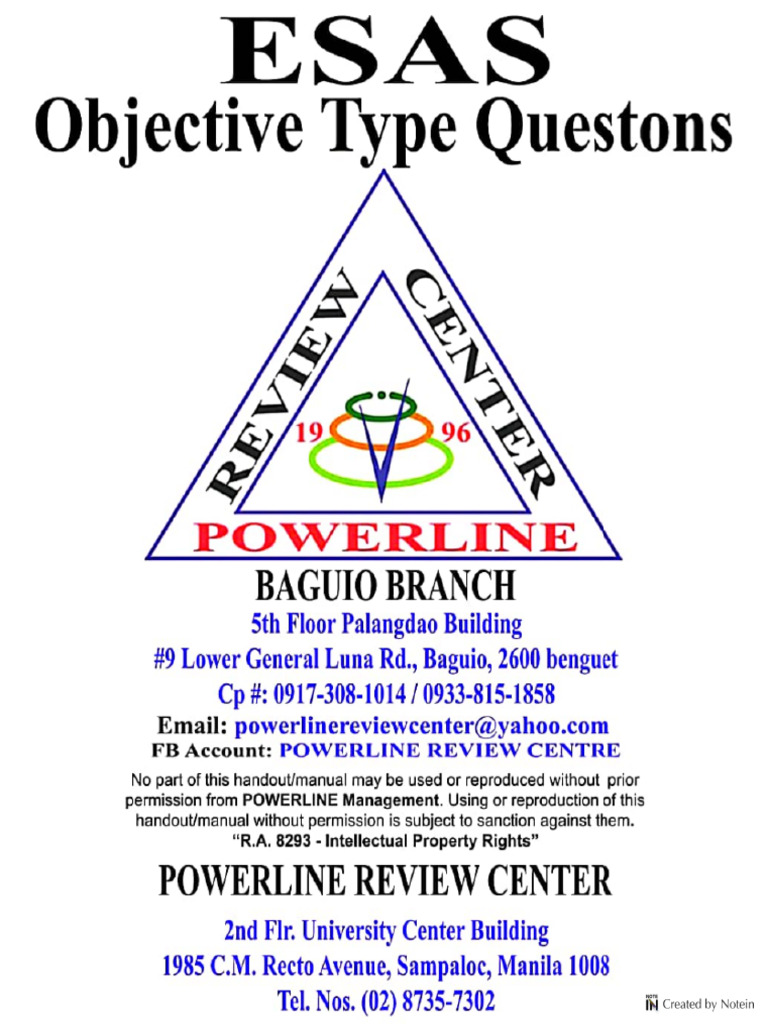 Esas Objectives 1 | PDF