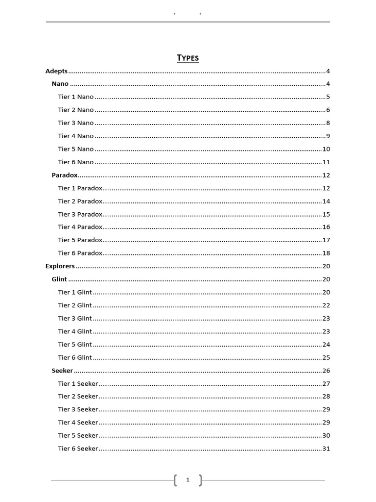 Esoteric Types and Tiers Overview | PDF | Knowledge | Mind