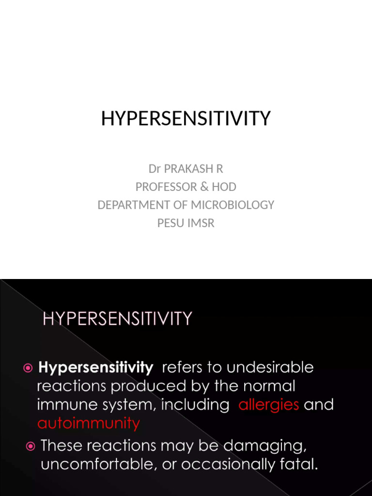 Hypersensitivity | PDF