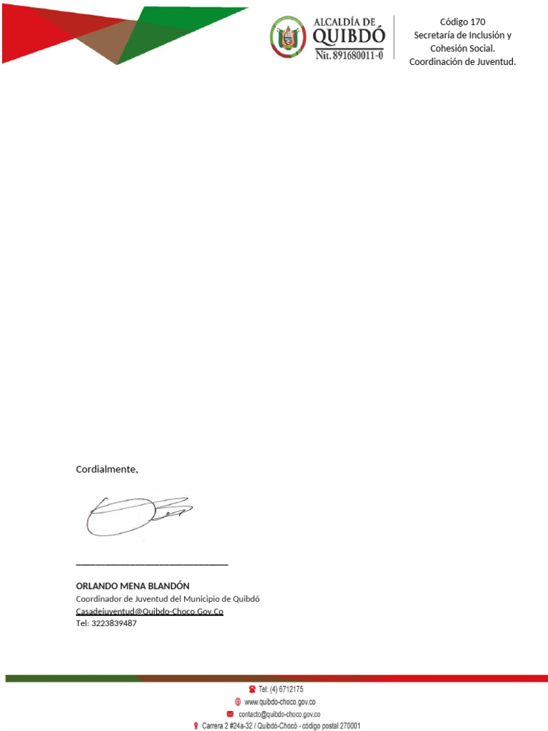 Membrete Juventudes - Secretaria Inclusion | PDF