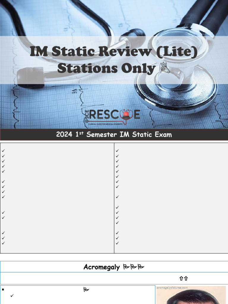 STATIC IM Review of Stations Only (Lite Version) | PDF | Anemia ...