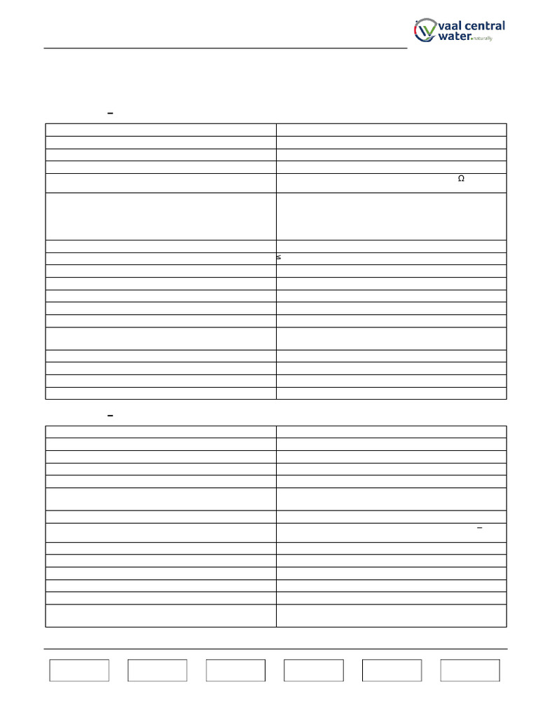 Upgrading of Wilge Water Treatment Works Tender Document (2) | PDF ...