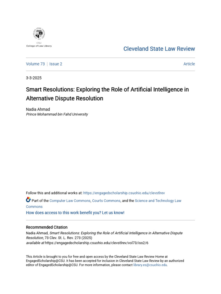 Smart Resolutions - Exploring The Role of Artificial Intelligence | PDF ...