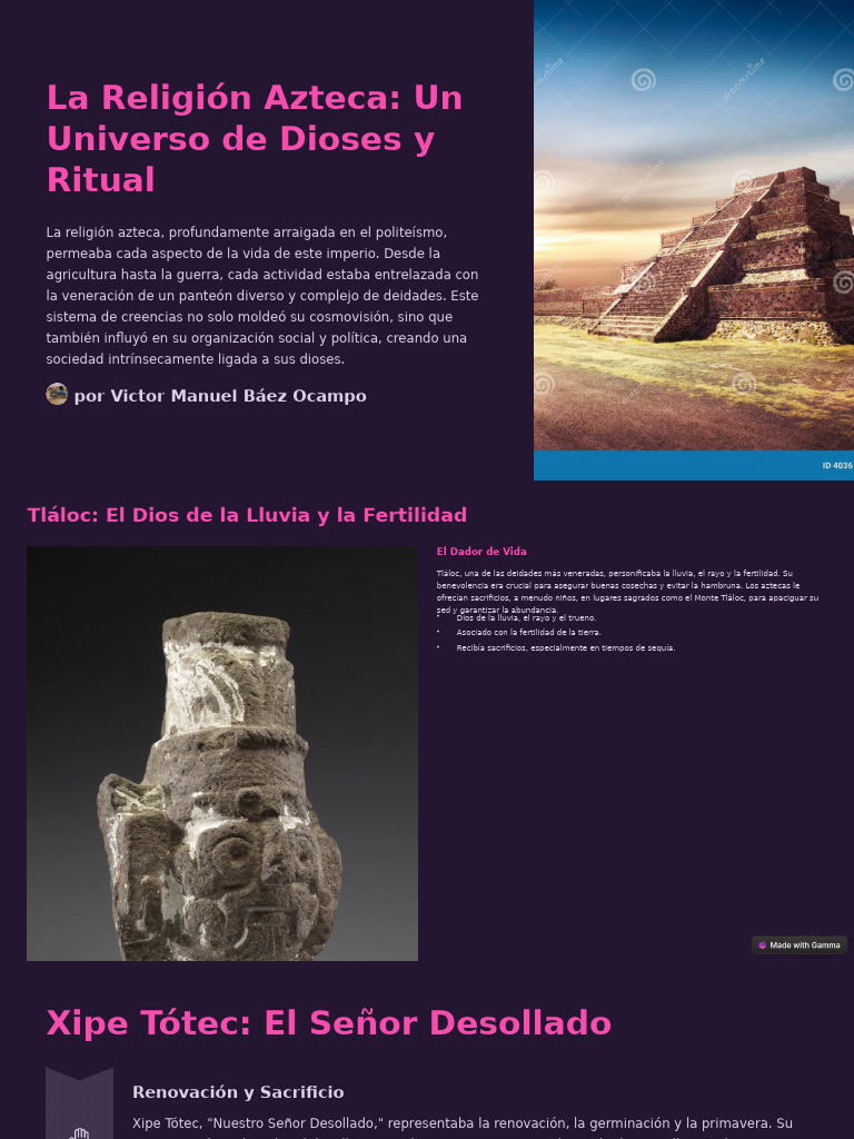 La-Religion-Azteca-Un-Universo-de-Dioses-y-Ritual | PDF | Deidades | Rituales