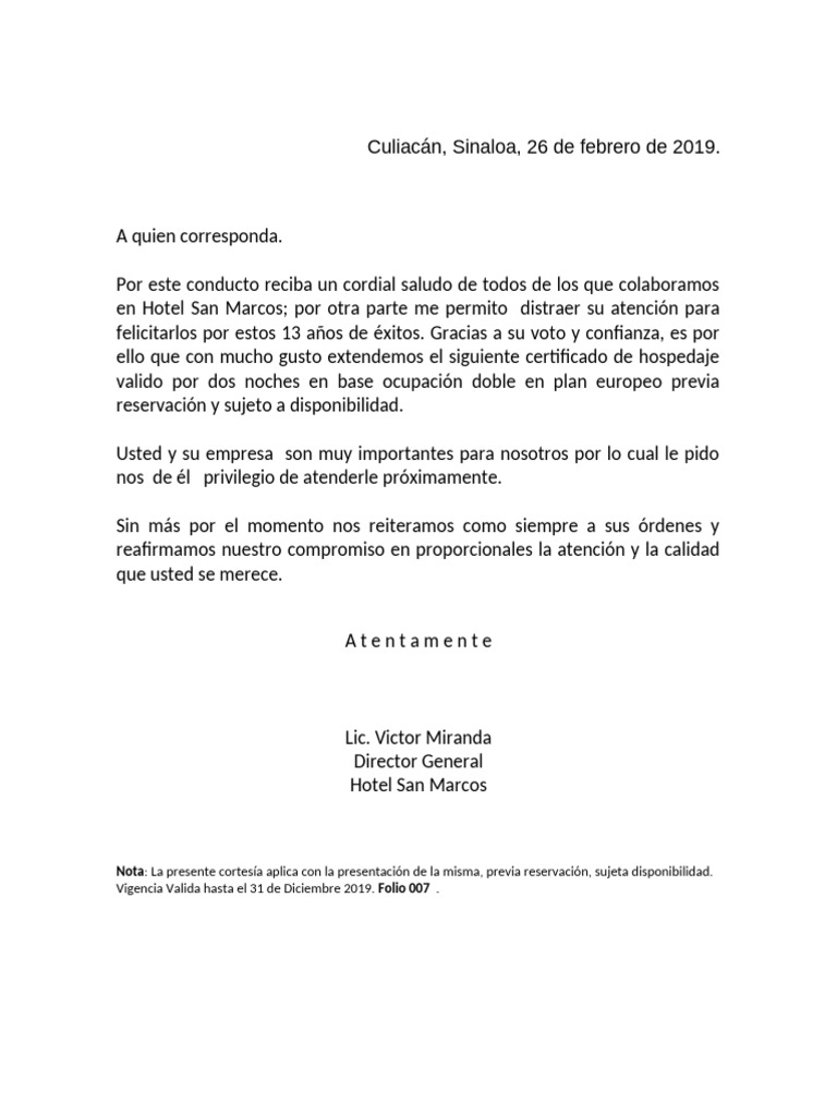 carta de disculpa | PDF