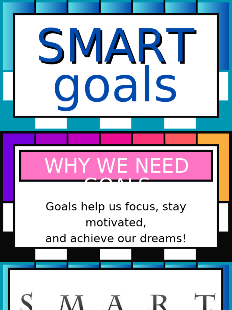 Smart Goals Presentation Colorful Lined and Checkered Style 20250330 ...