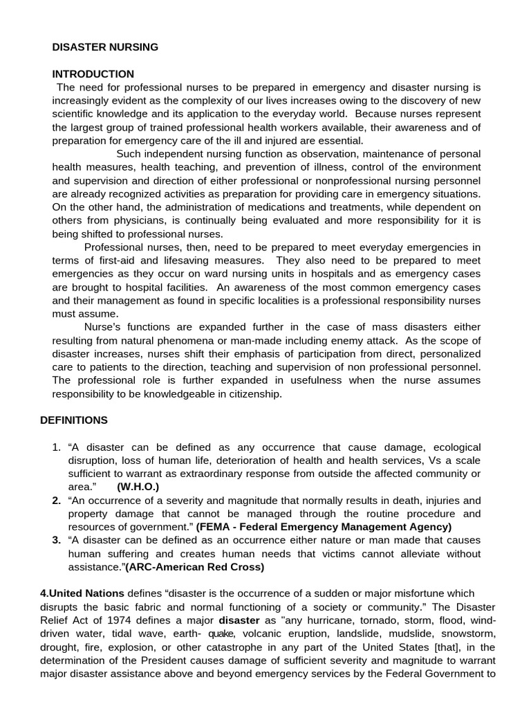 Disaster Nursing Seminar | PDF | Emergency Management | Natural Disasters