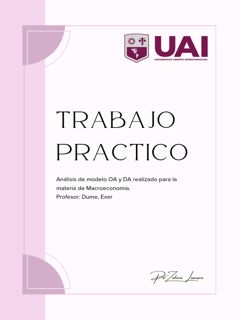 Análisis de Modelos OA y DA en Macroeconomía | PDF | Oferta (economía ...