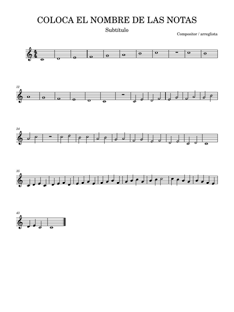 Partitura Sin Título | PDF