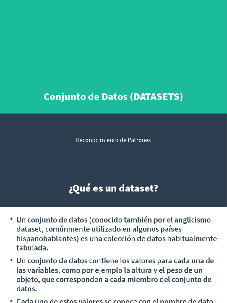 Clase 05 Datasets | PDF