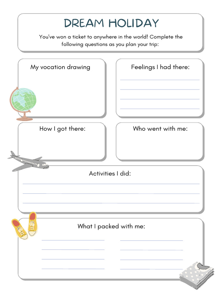 Holiday Vacation Planning Worksheet | PDF