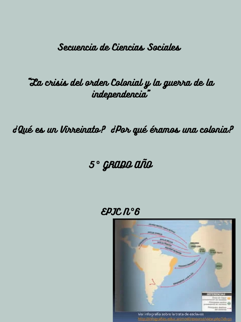 Secuencia de Ciencias Sociales "La Crisis Del Orden Colonial y La ...