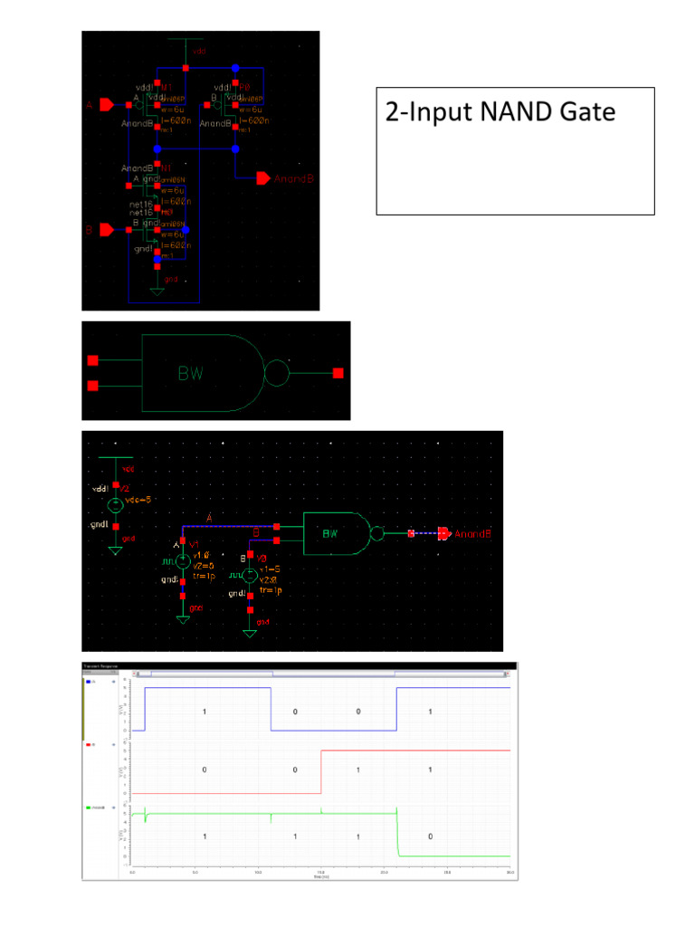 2B Input NOR and NAND Gate and One Bit Full Adder Cadance | PDF