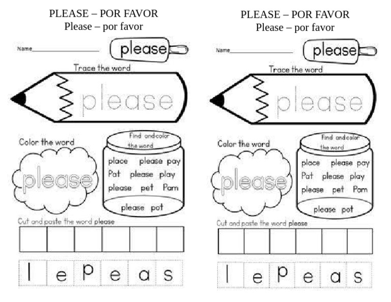 Polite Words Please | PDF