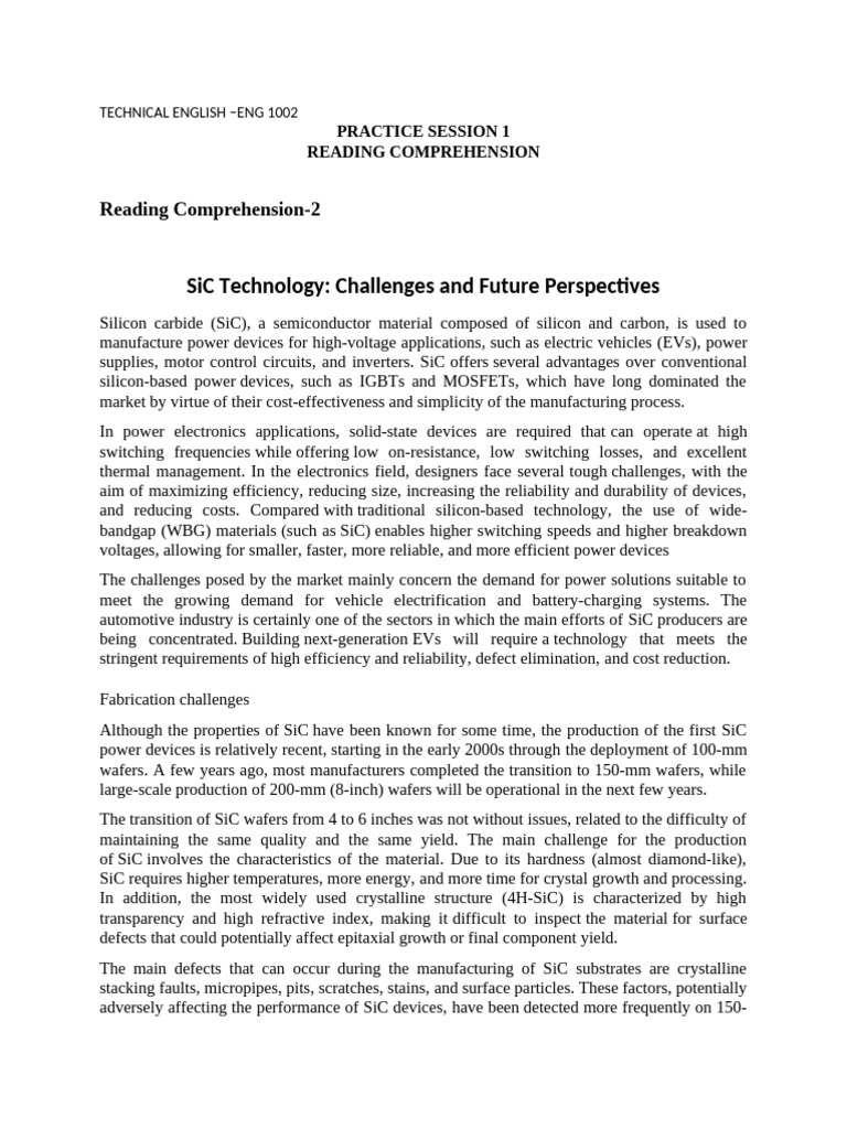 TE - Practice Session 1 - RC 2 - Worksheet (Recovered) | PDF | Power Inverter | Wafer (Electronics)