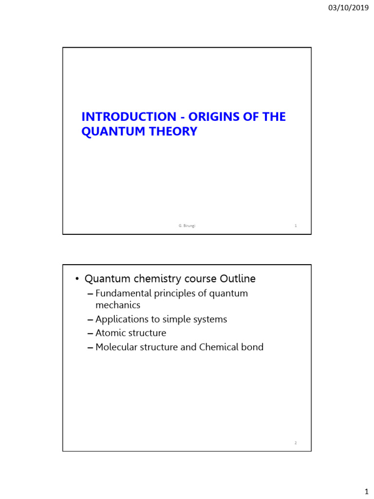 Introduction to Quantum Mechanics | PDF | Electromagnetic Radiation ...