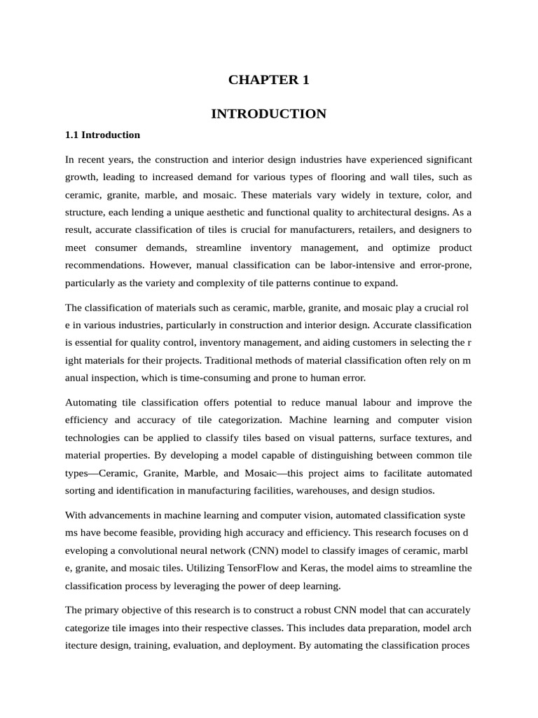 Tile Classification Draft Documentation | PDF | Support Vector Machine | Deep Learning