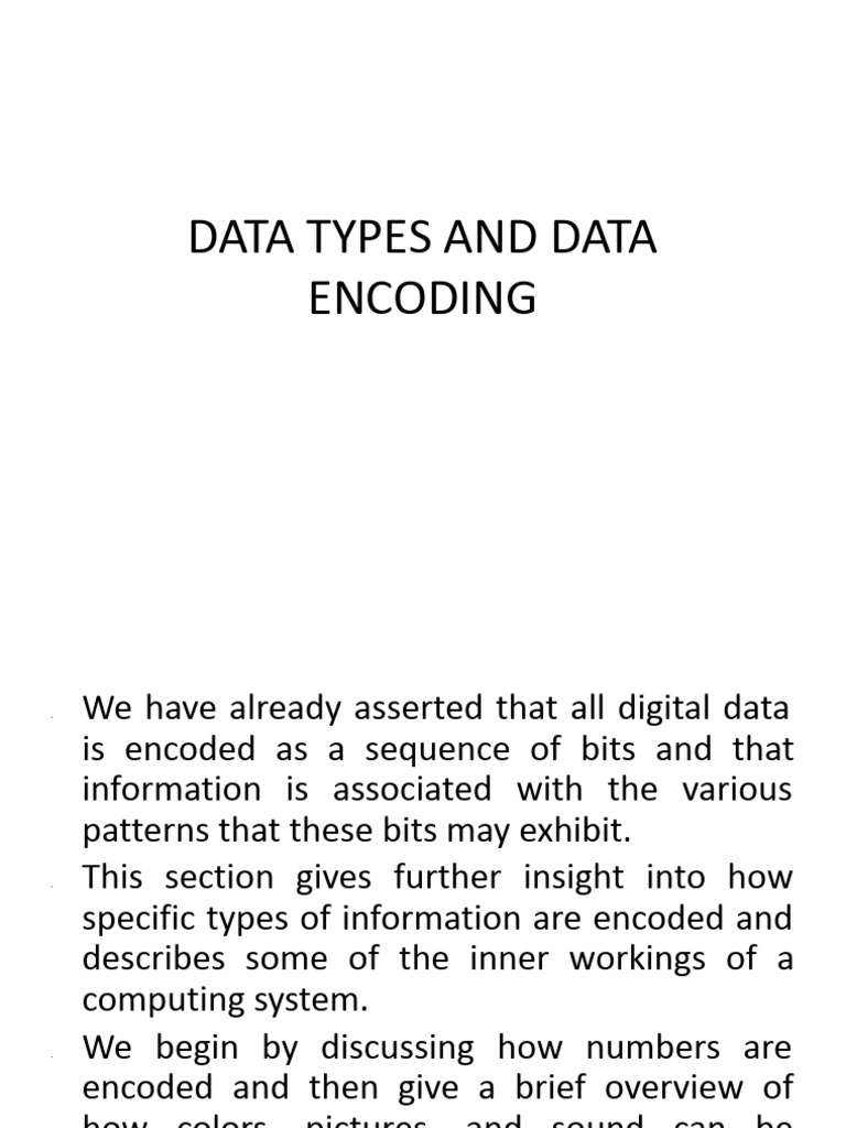 Data Encoding Techniques Explained | PDF | Multiplication | Accuracy ...