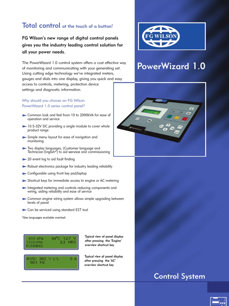 FG Wilson PowerWizard 1.0 Overview | PDF | Electrical Wiring ...