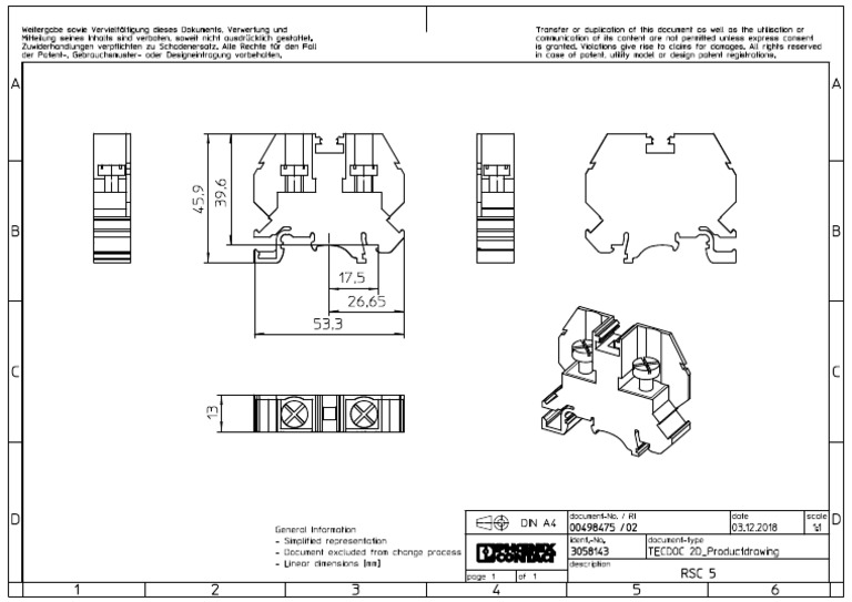 PXC 3058143 02 02 RSC-5 2D | PDF