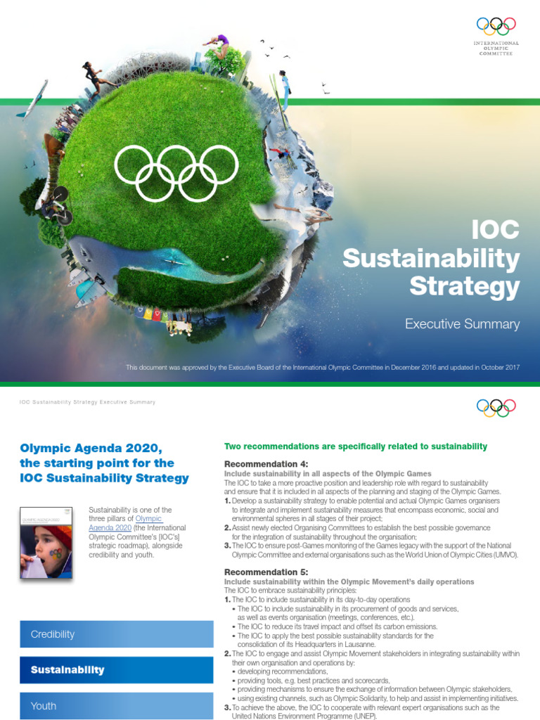 Appendix 1 IOC Sustainability Strategy | PDF | Sustainability | Olympic ...