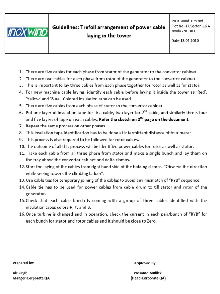 Trefoil Cable Installation Guidelines | PDF | Power (Physics ...
